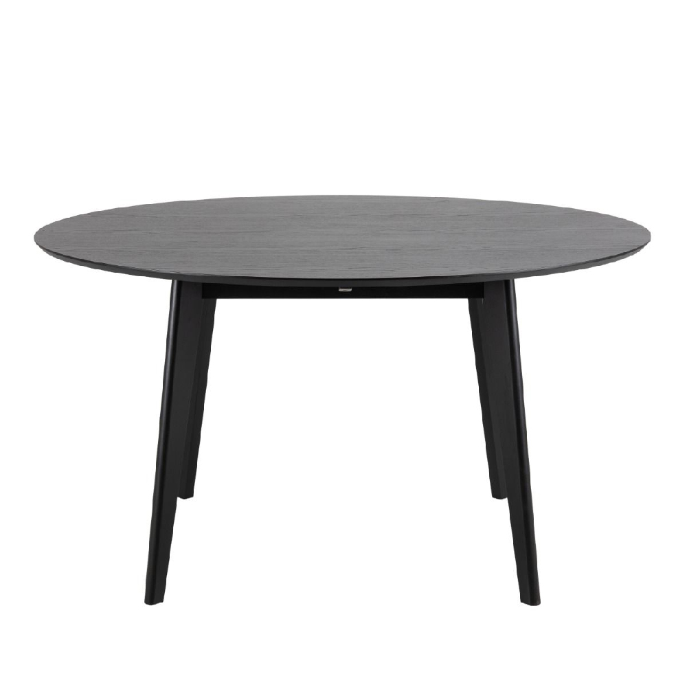 Riga Wooden Dining Table Round Large In Matt Black