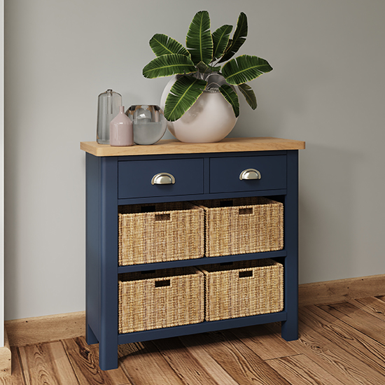 Rosemont Wooden 2 Doors 3 Drawers Sideboard In Dark Blue | Furniture in ...
