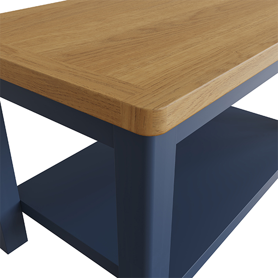 Rosemont Wooden Coffee Table In Dark Blue | Furniture in Fashion