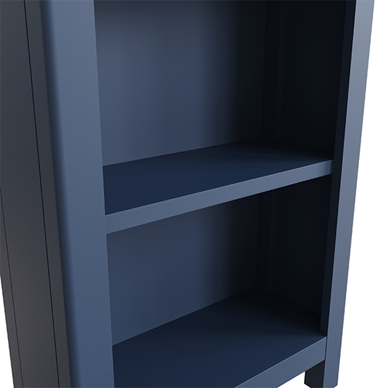 Rosemont Tall Wooden Bookcase In Dark Blue | Furniture in Fashion