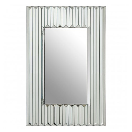 Rota Rectangular Wall Bedroom Mirror In Polished Silver Frame ...