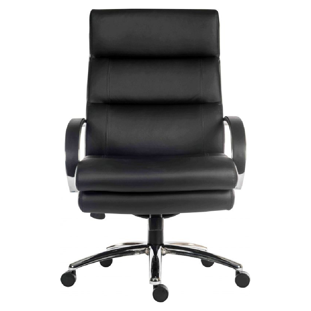 Safford Leather Home And Office Chair In Black