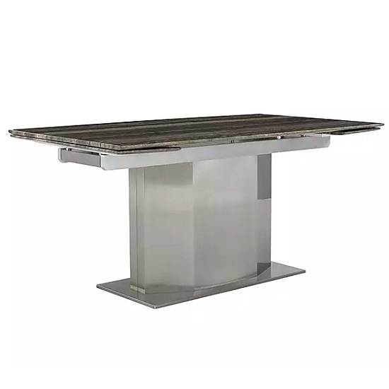 Santino Extendable Marble Dining Table In Travertine | Furniture in Fashion