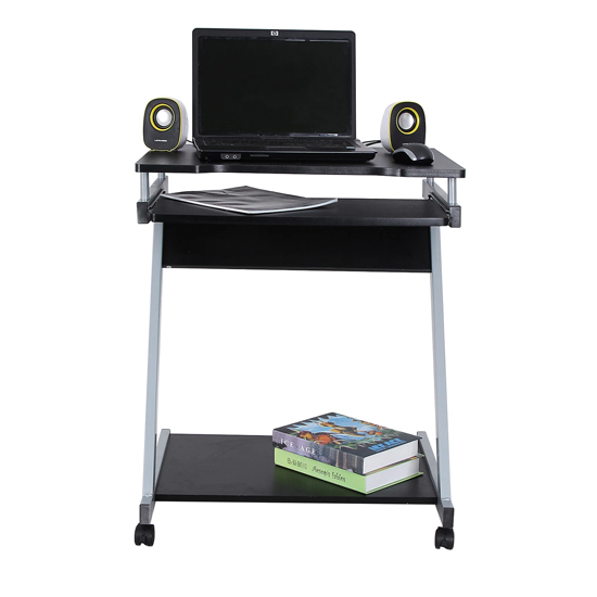 Scranton Wooden Z-Shaped Computer Desk In Black | FiF