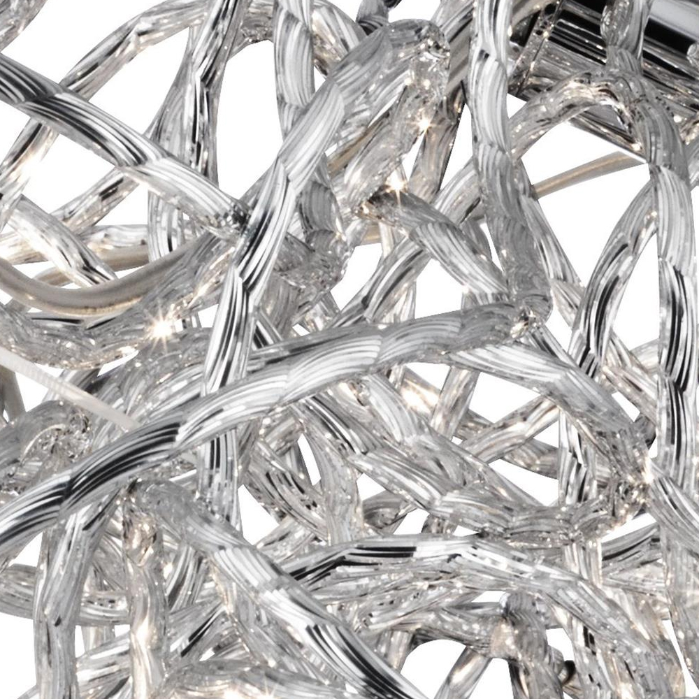 Scribble LED 6 Light Diamond Shape Pendant Light In Chrome