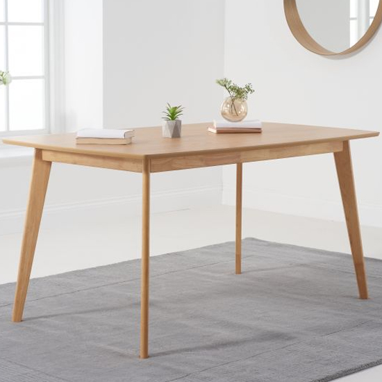 Seethes Rectangular 150cm Wooden Dining Table In Oak | Furniture in Fashion