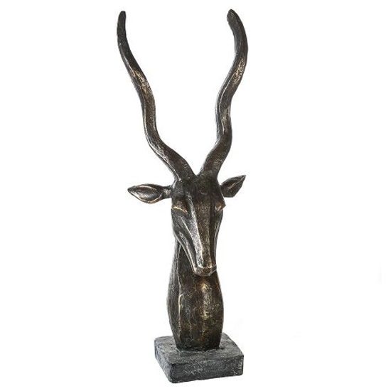 Springbok Poly Sculpture In Antique Bronze | Furniture in Fashion