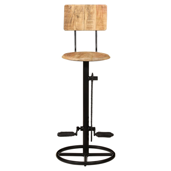 Stacy Natural Solid Mango Wooden Bar Stools In A Pair