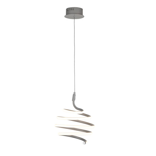 Swirl LED Metal Wall Hung Ceiling Light In Grey And White | Furniture ...