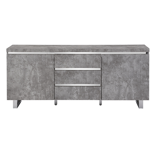 Sydney Large Sideboard With 2 Door 3 Drawer In Concrete Effect