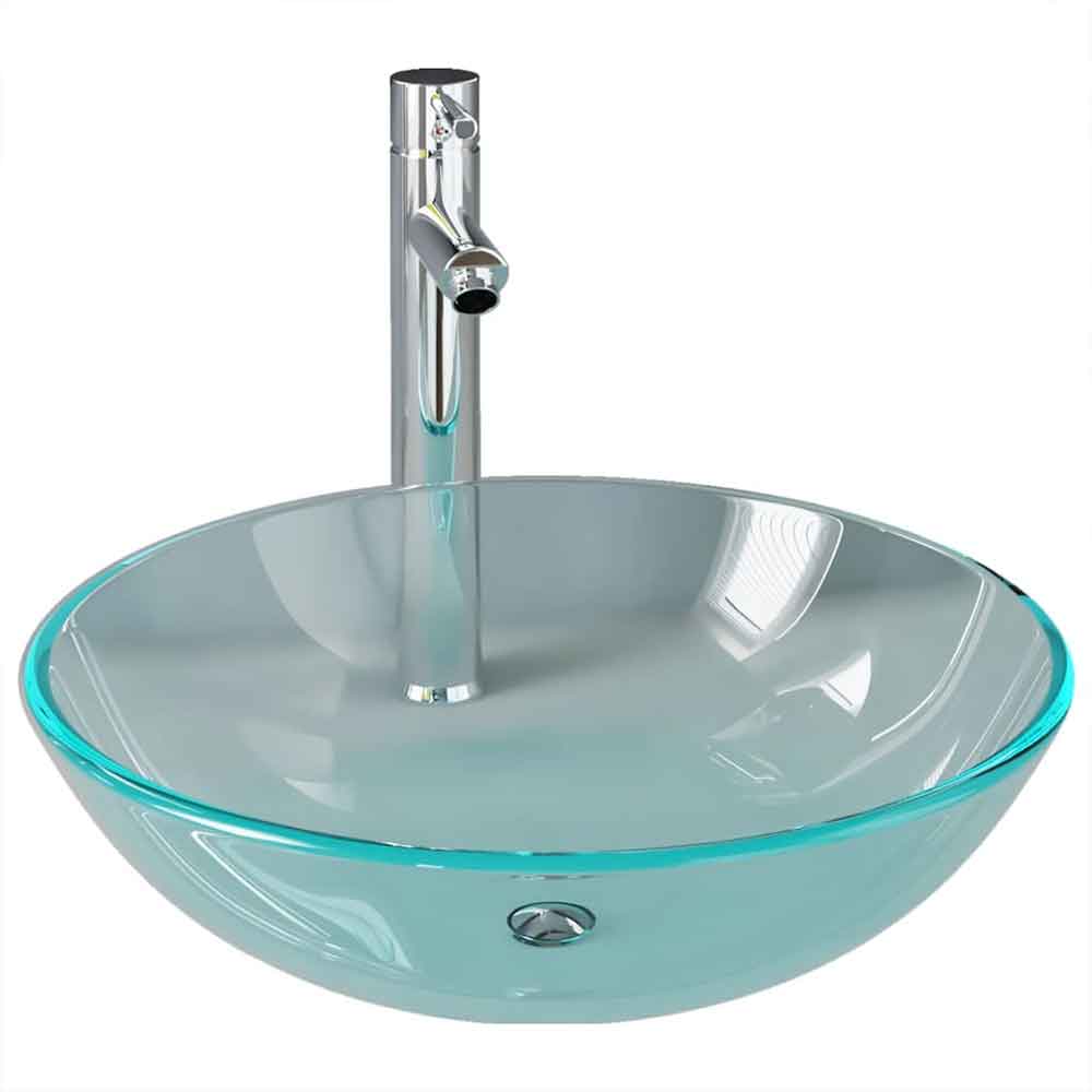 Tacoma Round Countertop Basin 420mm Wide With Chrome Tap And Waste ...