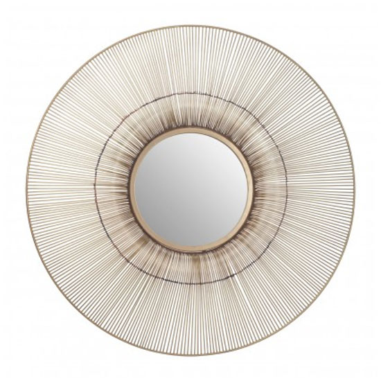Templars Fluted Effect Wall Bedroom Mirror In Gold Frame | FiF