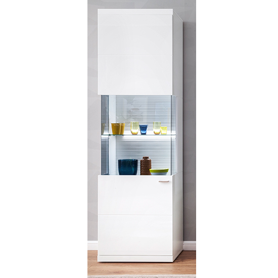 Elisa display cabinet in high gloss white with 1 glass | Browse over ...