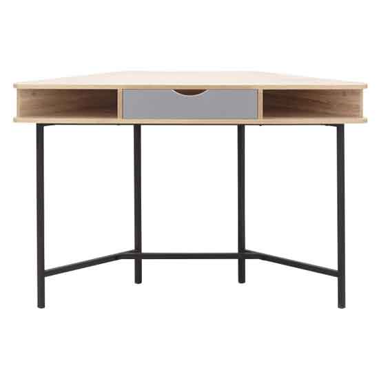 Thrupp Corner Wooden Computer Desk In Light Oak | Furniture in Fashion
