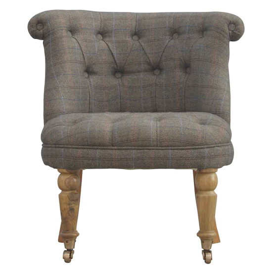 Trenton Fabric Upholstered Accent Chair In Petite Multi Tweed | FiF