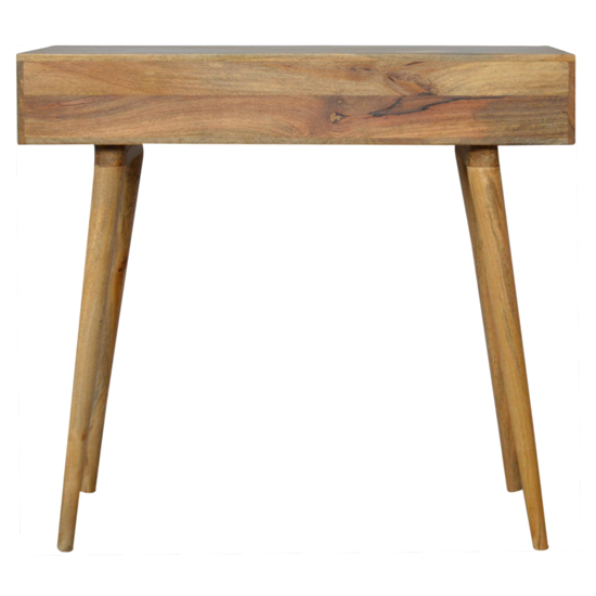 Tufa Wooden Cube Carved Study Desk In Oak Ish | Furniture in Fashion