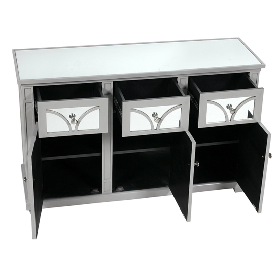 Tyler Mirrored Sideboard With 3 Doors 3 Drawers In Grey | Furniture in ...