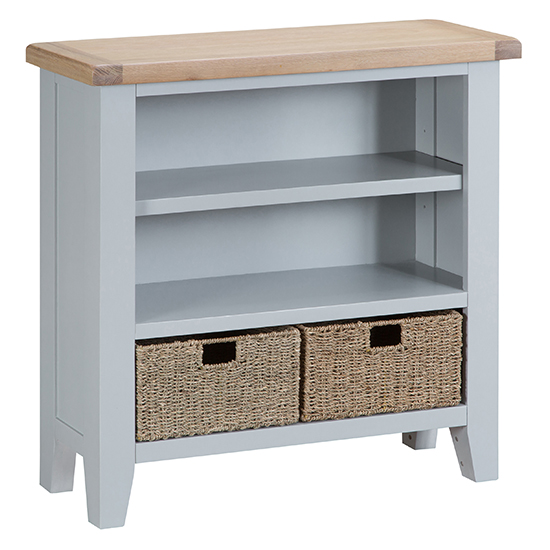 Tyler Small Wooden Wide Bookcase In White | Furniture in Fashion