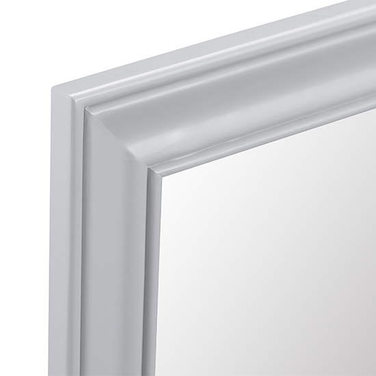 Tyler Wall Mirror In Grey Wooden Frame | Sale