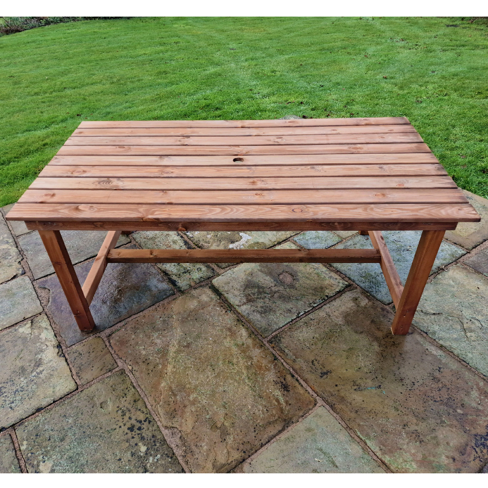 Vail Wooden Garden Rectangular Dining Table In Natural