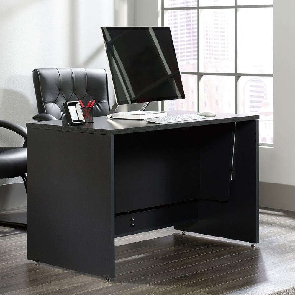 Valtesse Wooden Laptop Desk In Bourbon Oak And Soft Black | Furniture ...
