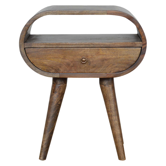 Vary Wooden Circular Bedside Cabinet In Grey Wash | Furniture in Fashion