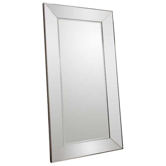 Vestal Rectangular Leaner Mirror In Silver Frame | Furniture in Fashion