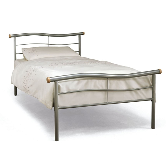 Waverly Metal Single Bed In Silver | Furniture in Fashion