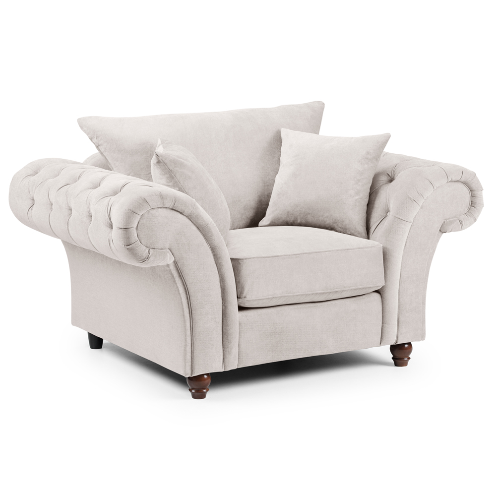 Winnsboro Fabric 1 Seater Sofa In Stone
