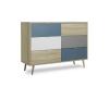 Delano Sideboard In Black And White Gloss With Diamante