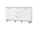 Ohio Rotating Corner Computer Desk In White And Solid Oak | Furniture ...