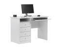 Ohio Rotating Corner Computer Desk In White And Solid Oak